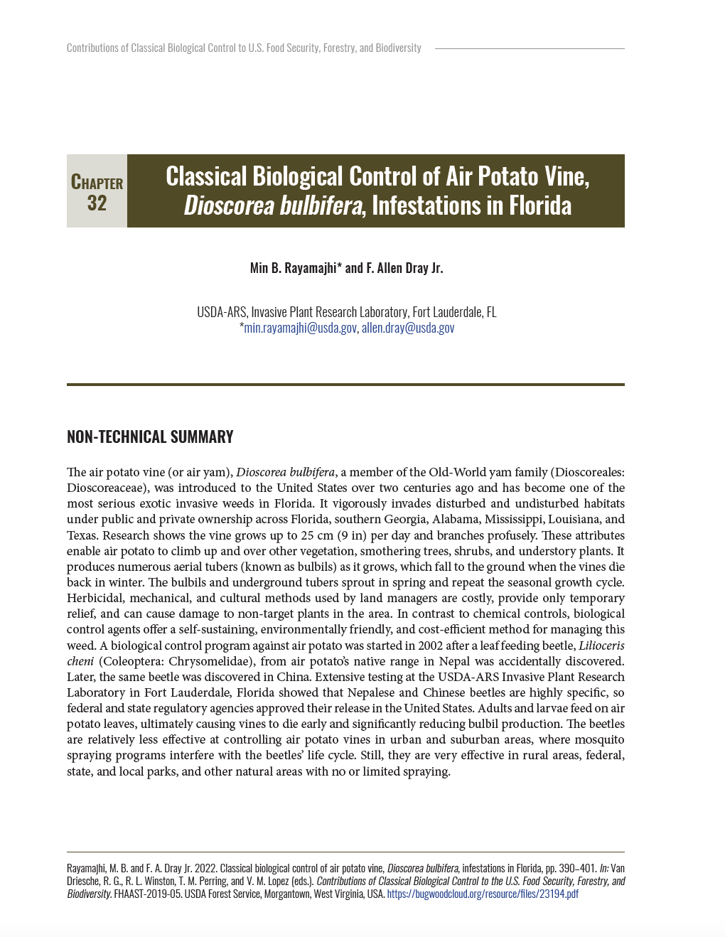 air potato (Dioscorea bulbifera) - iBiocontrol